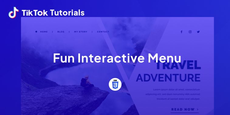 How to create a Fun Interactive Menu in CSS