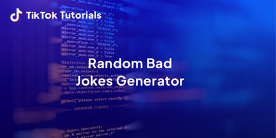 How to create a Random Bad Jokes Generator in CSS and JavaScript