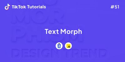 TikTok Tutorial #51- How to create a Text Morph in JavaScript and CSS