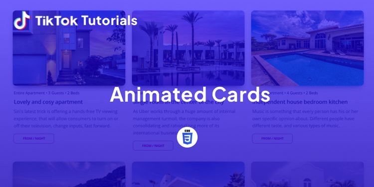 How to create Animated Cards in CSS