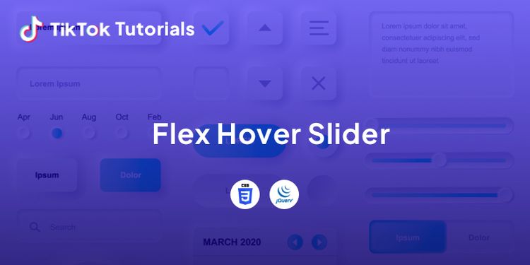 How to create a Flex Hover Slider in CSS & jQuery