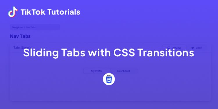 How to create Sliding tabs with CSS transitions