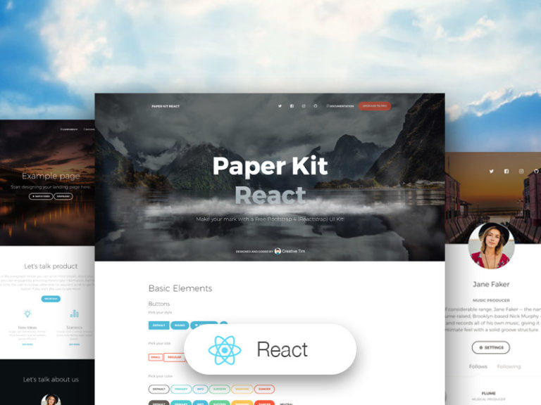 10 Top React.js Free Templates @Creative Tim