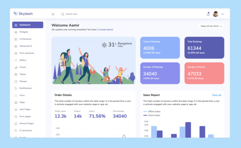 10+ Best Free Admin Dashboard Templates For Your Next Project