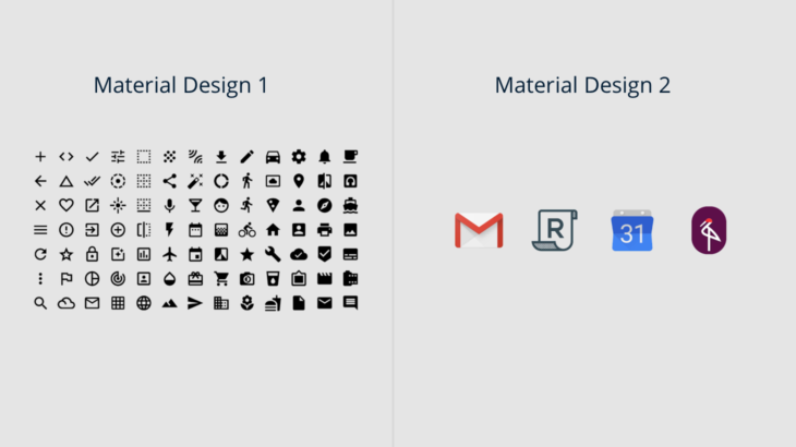 Material Design 1 vs Material Design 2 - Comparison
