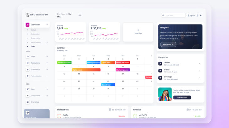 The most Complex & Innovative Admin from Creative Tim - Soft UI ...